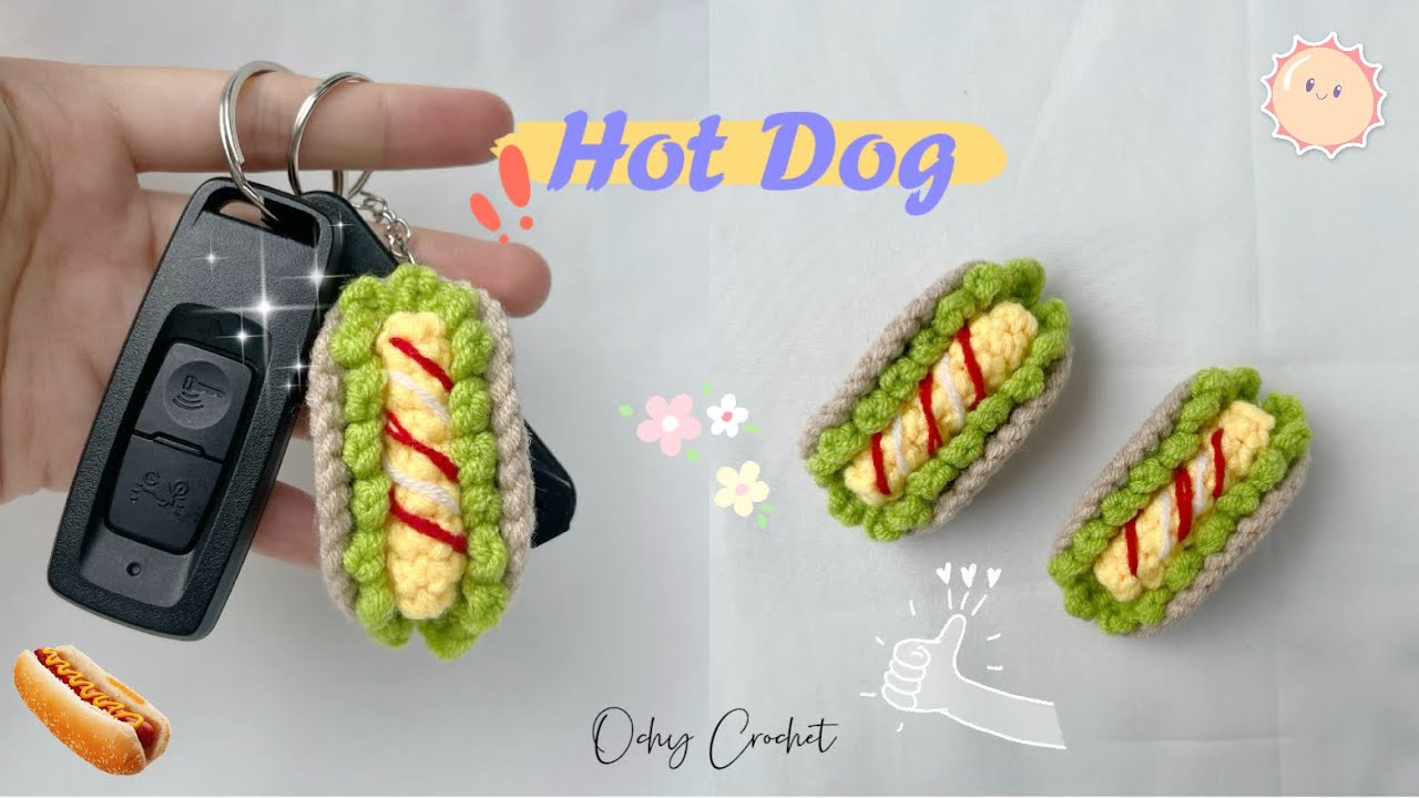 Crochet Hot Dog 🌭 | Crochet Keychain for beginners | Móc móc chìa khoá ...