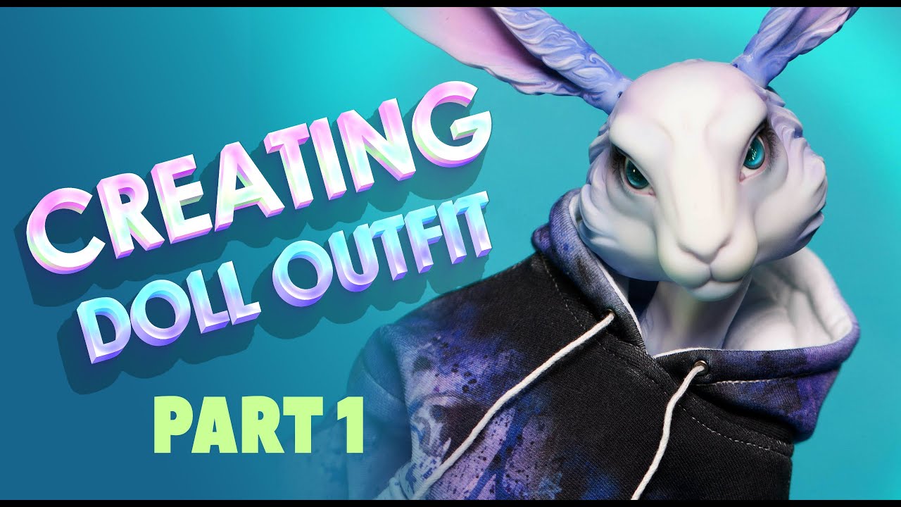 How to make BJD Outfit for Furry DOLL Hartmann. Making Process Part 1 ...