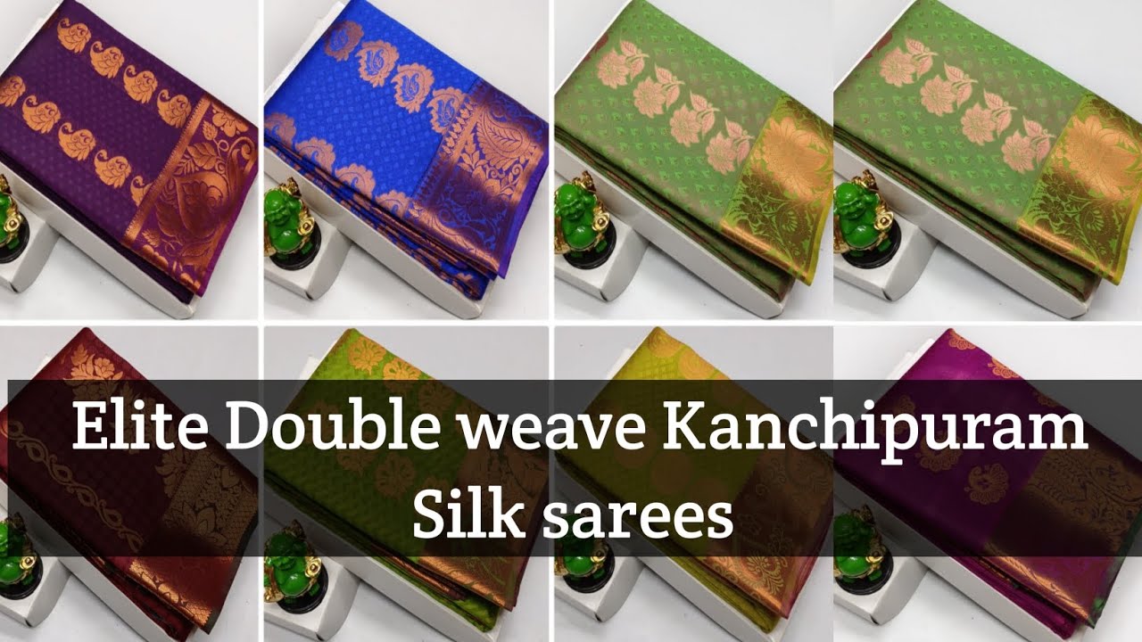 Elite Double weave Kanchipuram Silk sarees || Bhuvaneswari Textiles ...