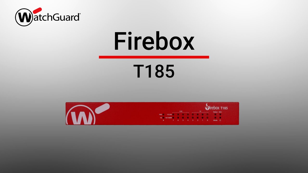 Future-Ready Firewalls to MSPs: T185 Firebox - YouTube