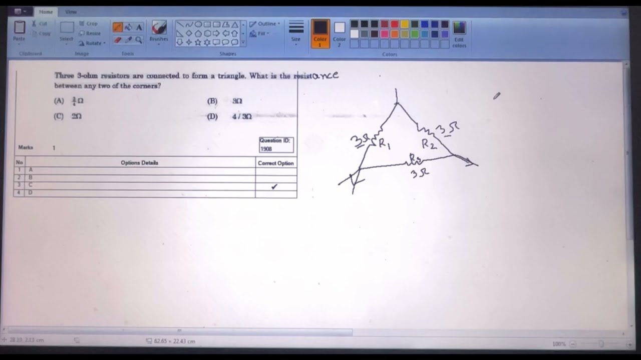 #Circuit problem solving .when the resistance are connected in triangle ...