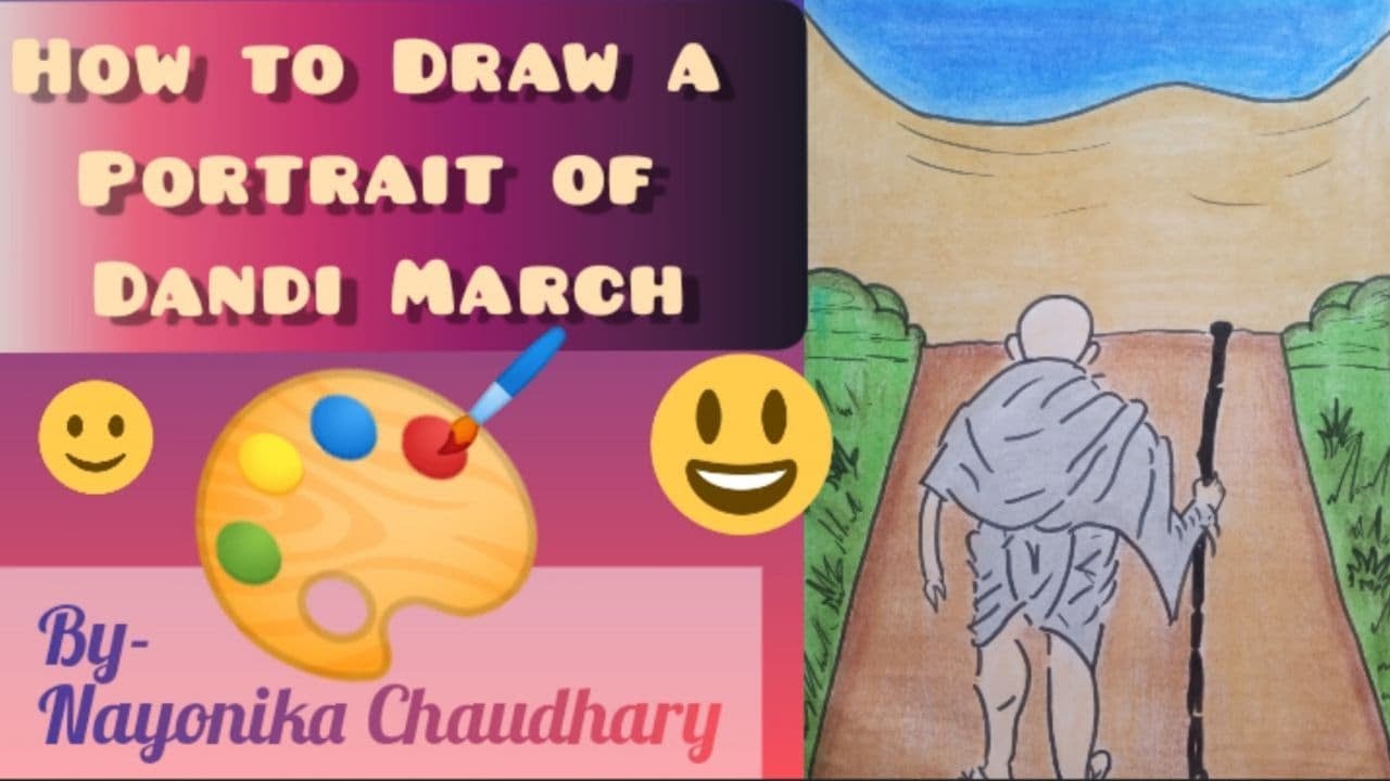 How to draw a Portrait of Dandi March - YouTube