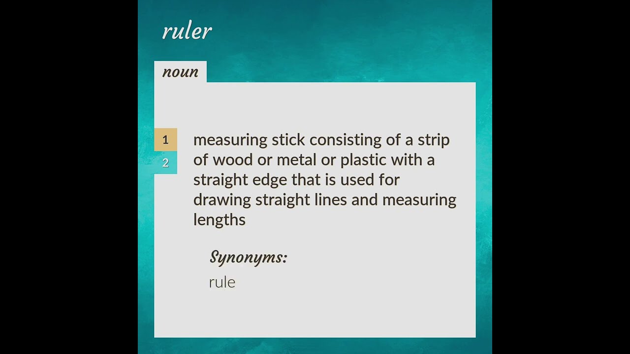 Ruler meaning of Ruler
