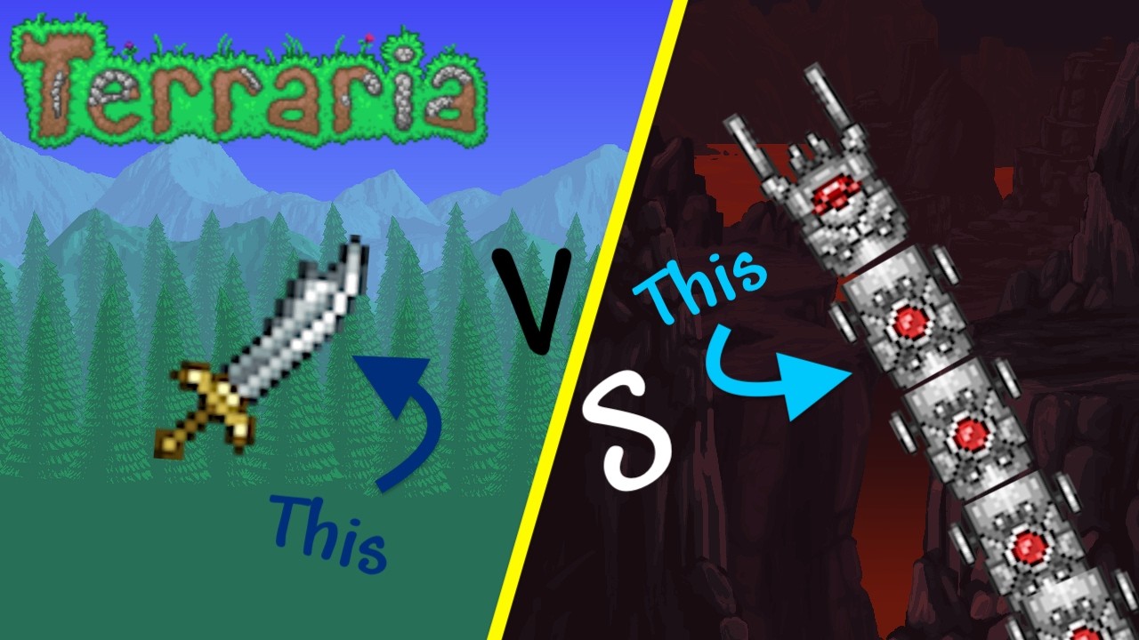 Terraria with invasion weapons only - Part 2/3: Cutlass against the ...