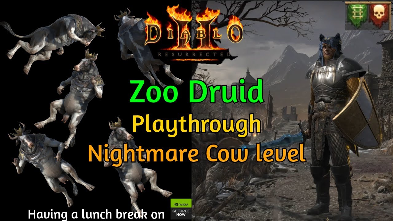 ACT V Nightmare: Cow tipping with Zoo Summon Druid D2R HC Ladder ...