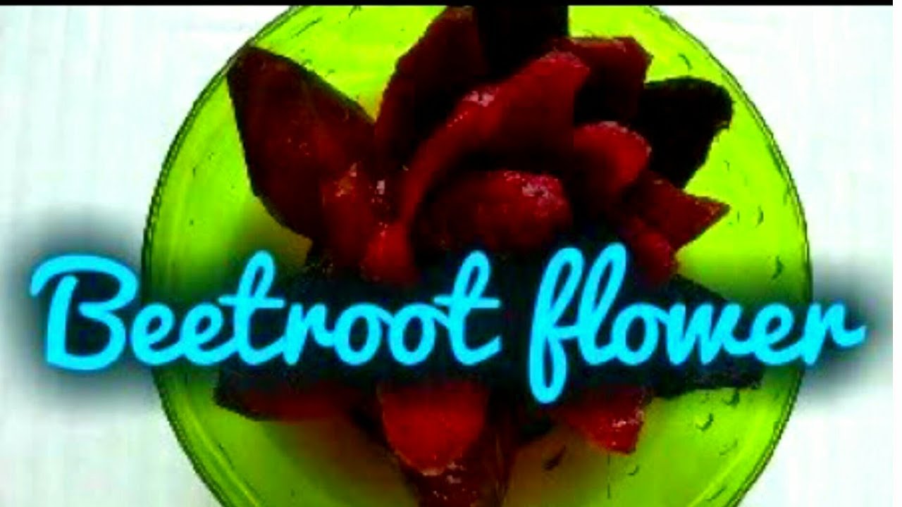 Beetroot flower I Vegetable Carving - YouTube