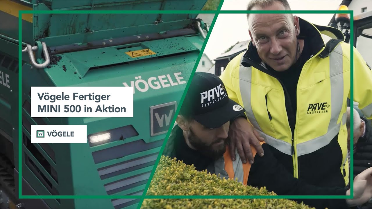 Kleinster Vögele Fertiger: MINI 500 verschließt Glasfaserkanäle in ...