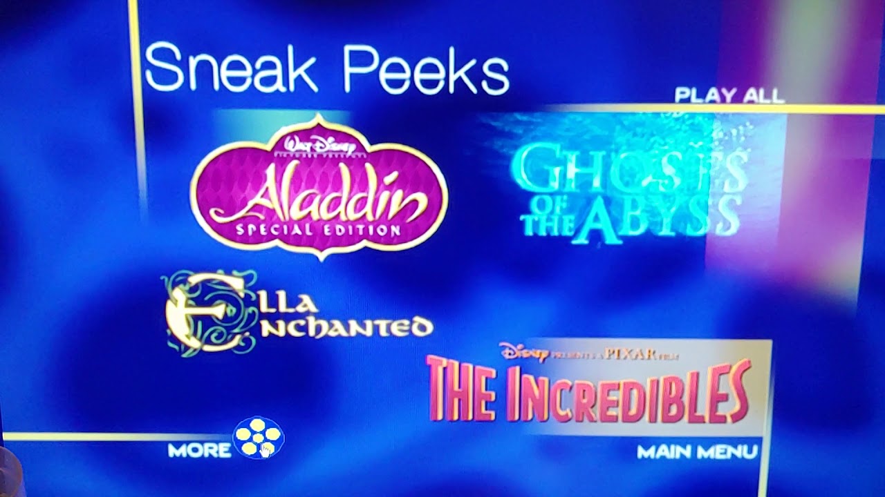 Sneak Peeks Menu - YouTube