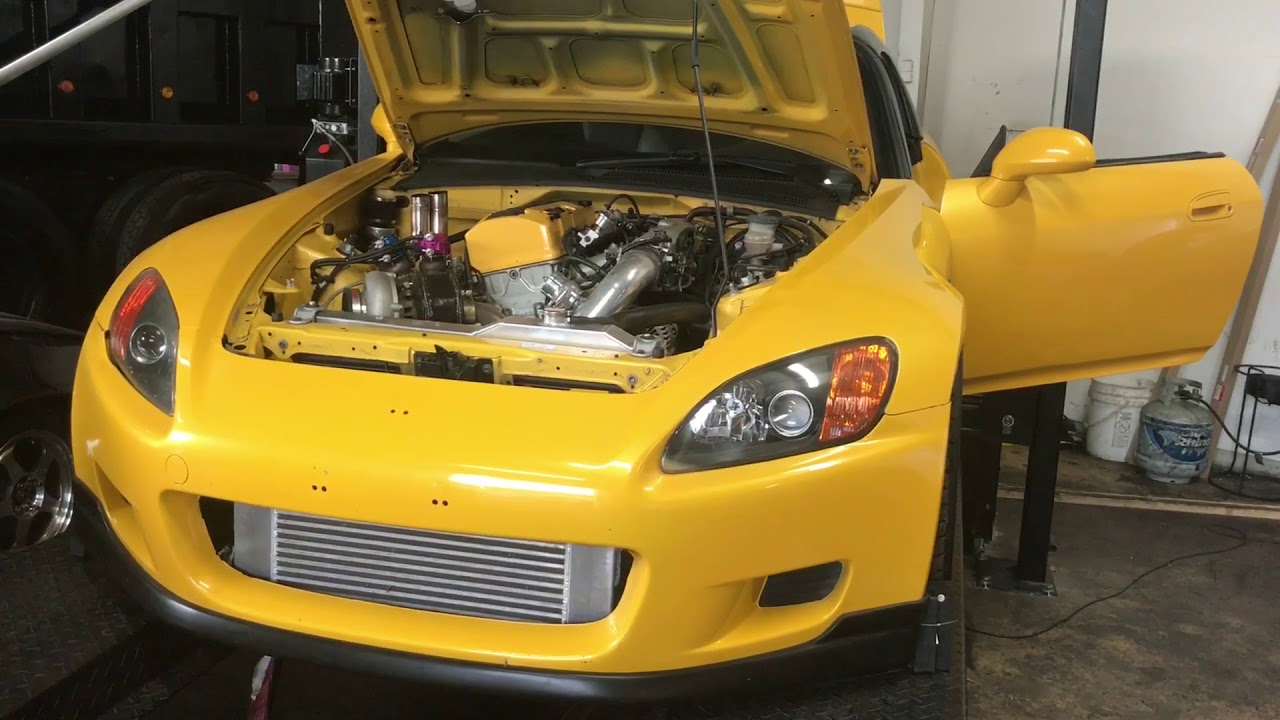 562whp Turbo s2000 Stock Block - YouTube