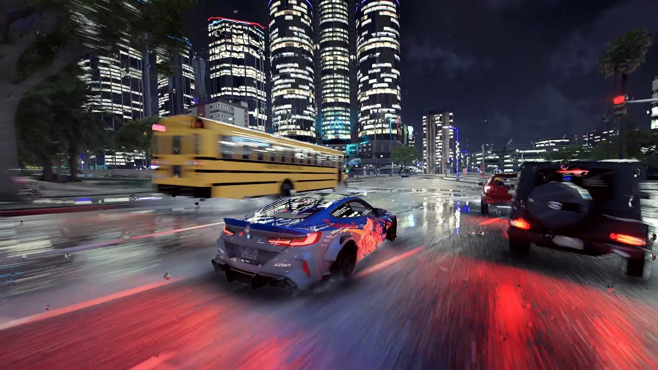 GTA5 Realistic wet road Reflection Graphics mod with Ray Tracing ...