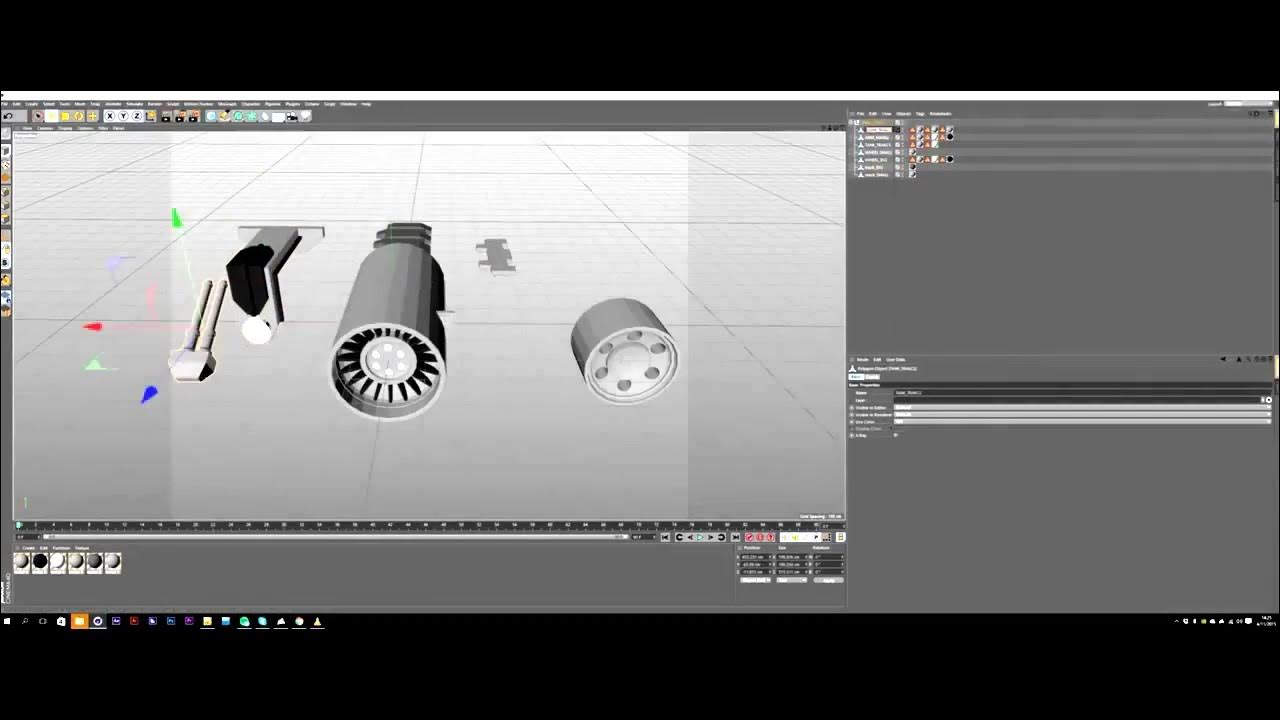 Tank Wheels Create In Cinema 4D And Vray || Online Tutorial || Cinema ...