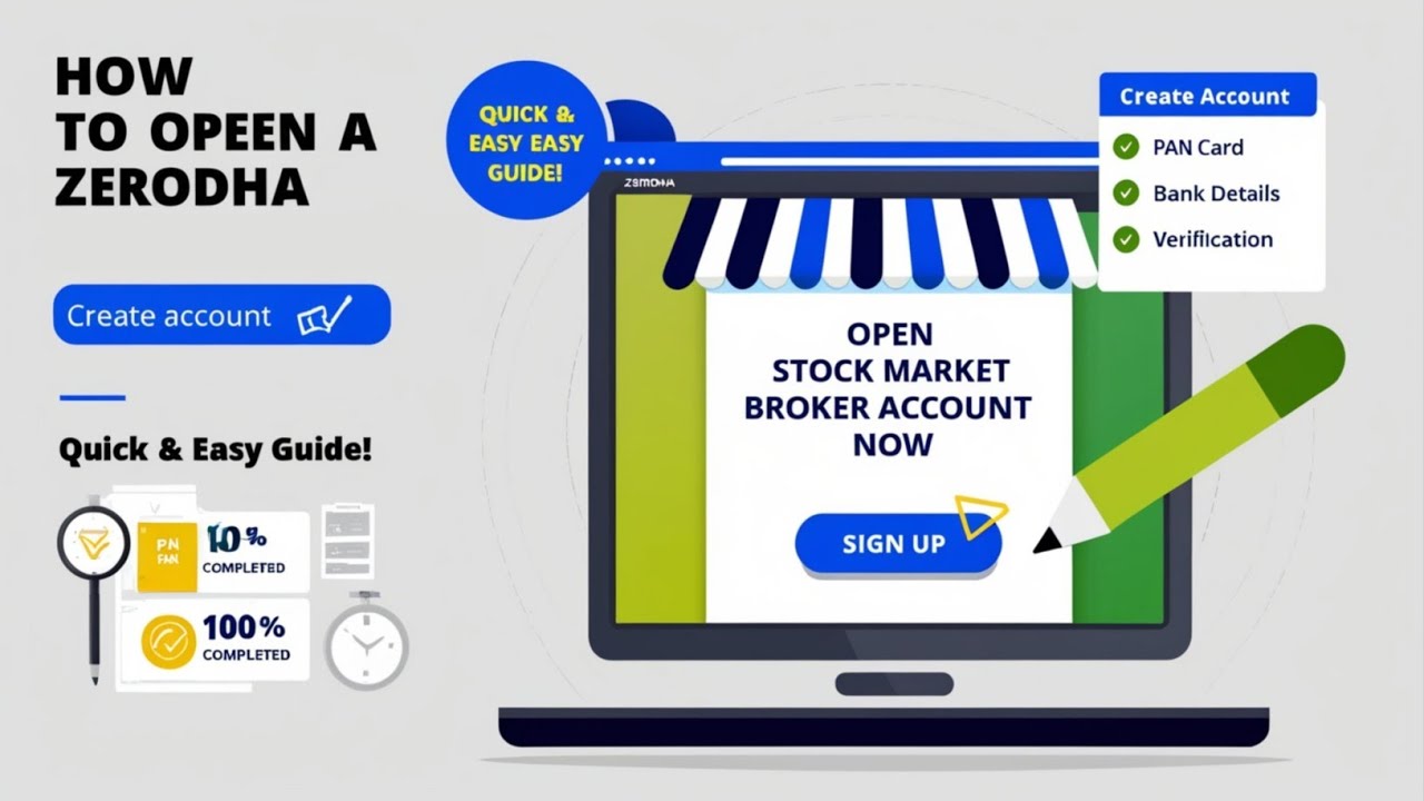 How to create stock broker account in Zerodha? - YouTube