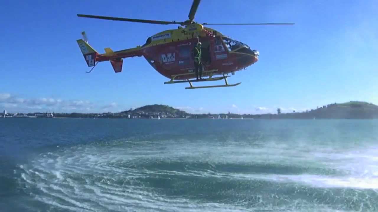 Rescue Helicopter Hi-Line swim and winch training - YouTube