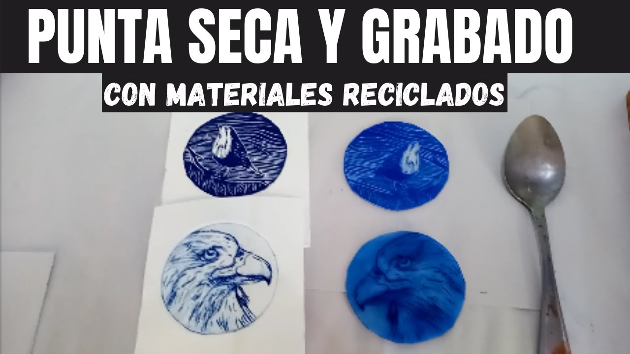 punta seca y grabado con materiales reciclados| grabado con botes de ...