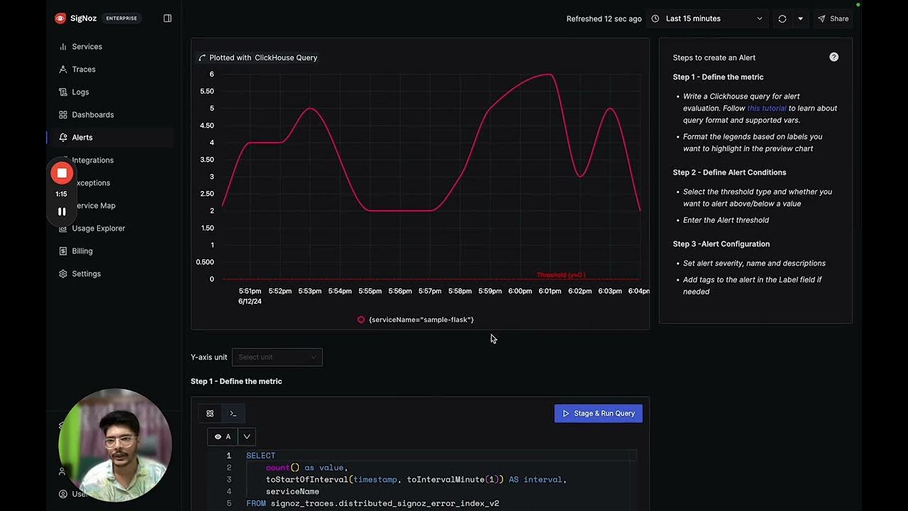 Alerts based on Exceptions | SigNoz - YouTube