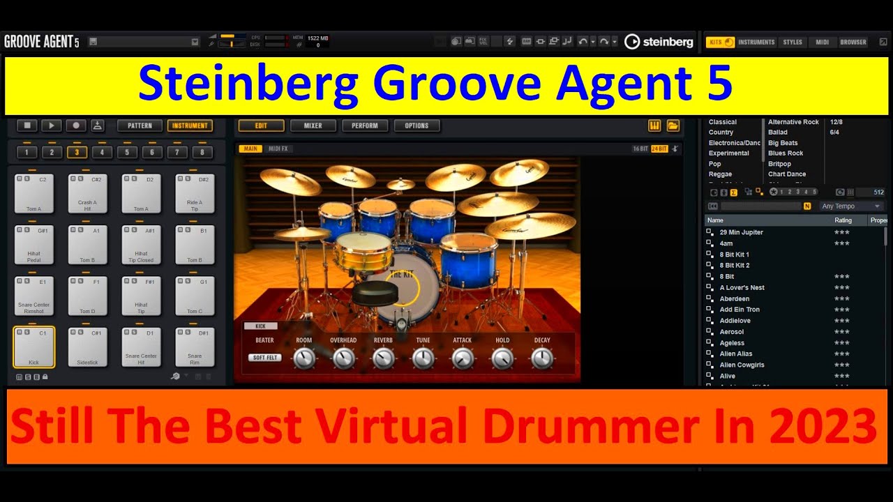 Steinberg Groove Agent 5 / The Best Virtual Drummer / Make Sure Of It ...