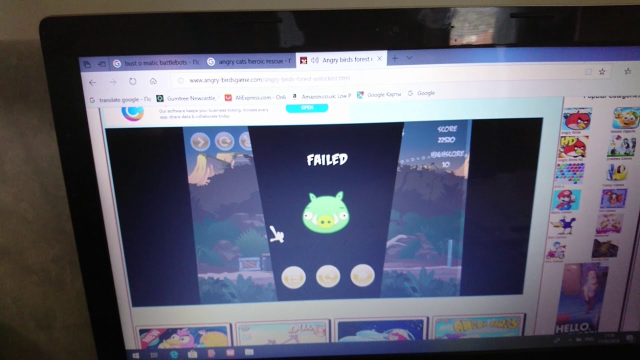 Angry forest level failed - YouTube