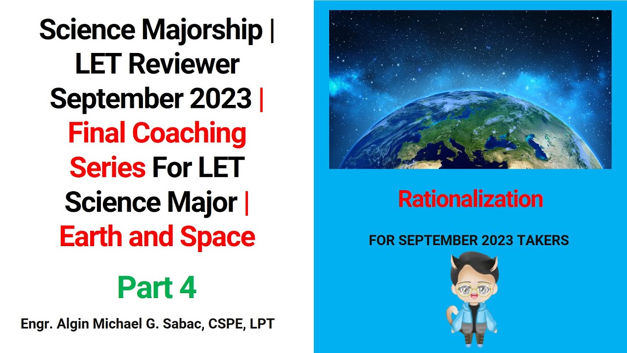 Science Majorship | LET Reviewer September 2023 | Final Coaching LET ...