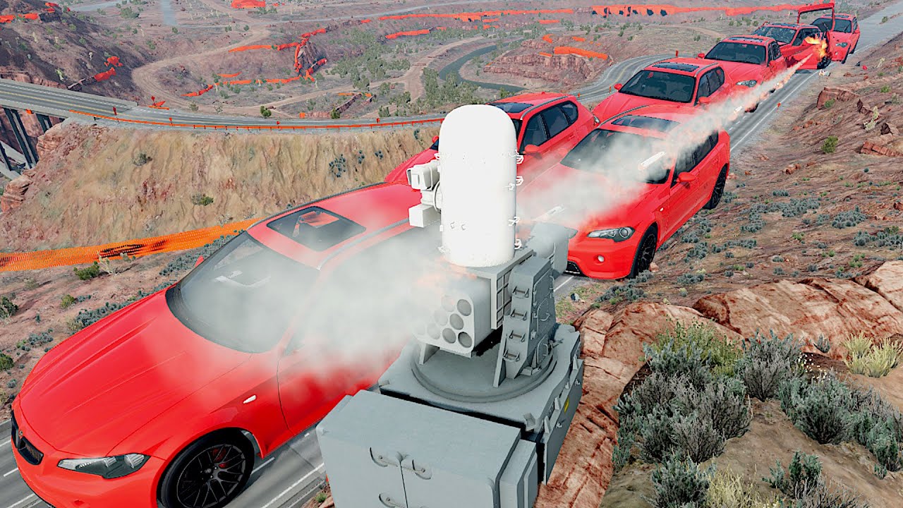 Big & Small Cars vs Big Dangerous Weapon | BeamNG drive - YouTube