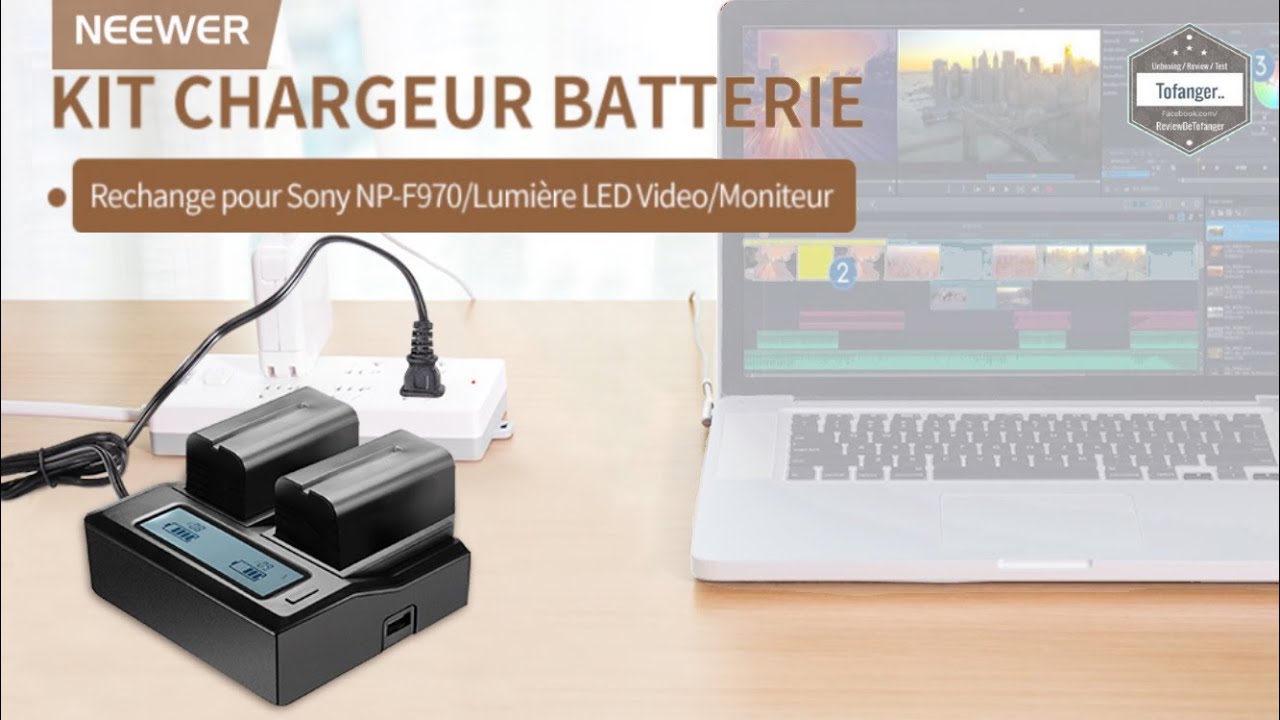 NEEWER NP-F970 Batterie Kit - Chargeur & 2 batteries 6600mAh - Unboxing ...