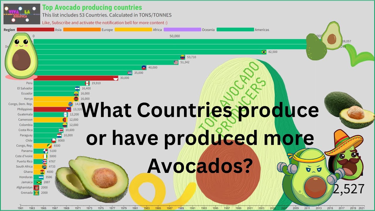Highest Avocados producing countries - YouTube