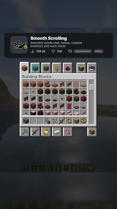 Minecraft Smooth Scrolling Mod #shorts - YouTube
