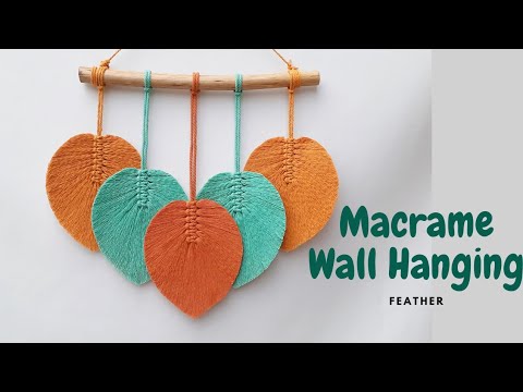 DIY Macrame Feather Wall Hanging | Macrame Tutorial - YouTube