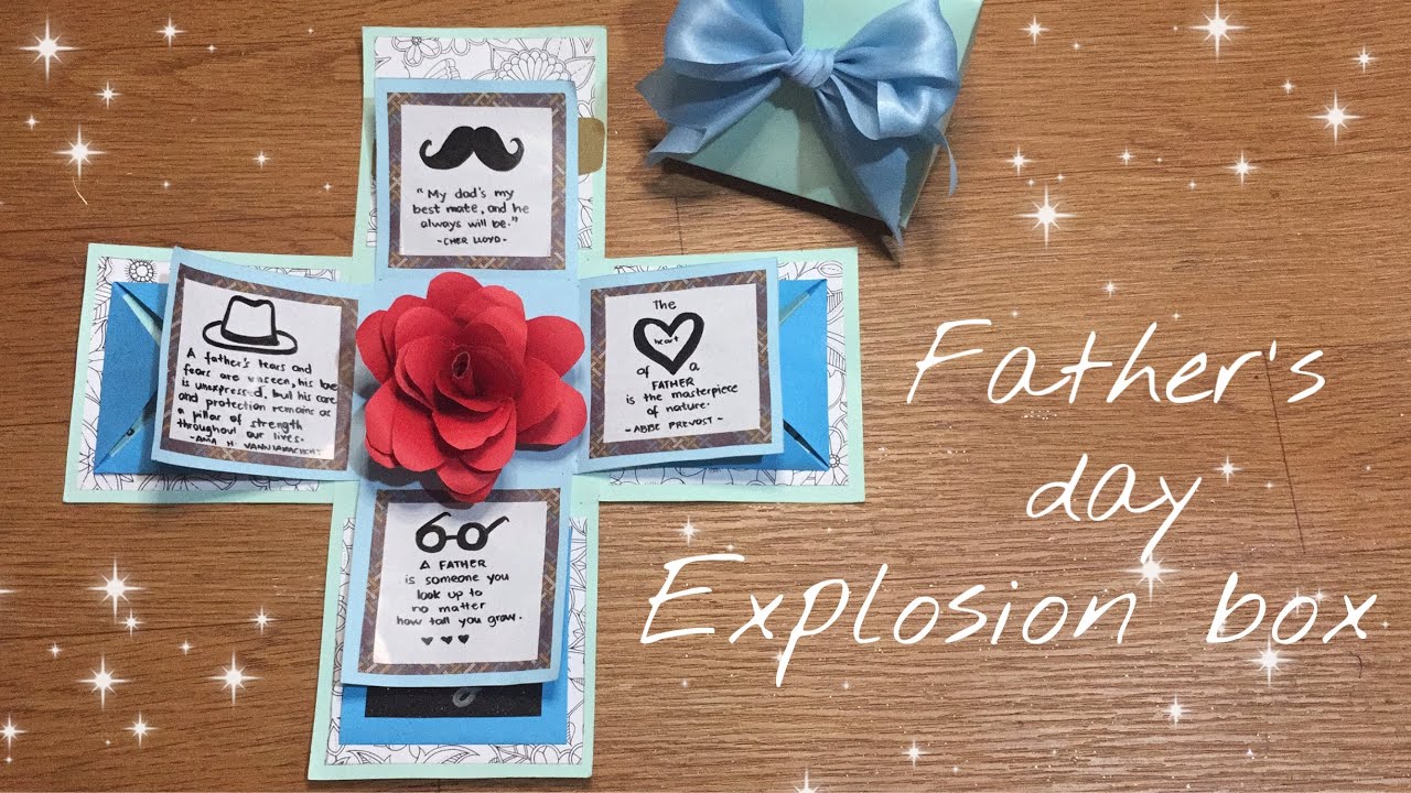 Father's day explosion box ~ diy ~ angegelic ~ arts and crafts - YouTube