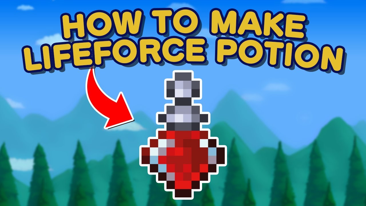 How to make Lifeforce Potion in Terraria - YouTube