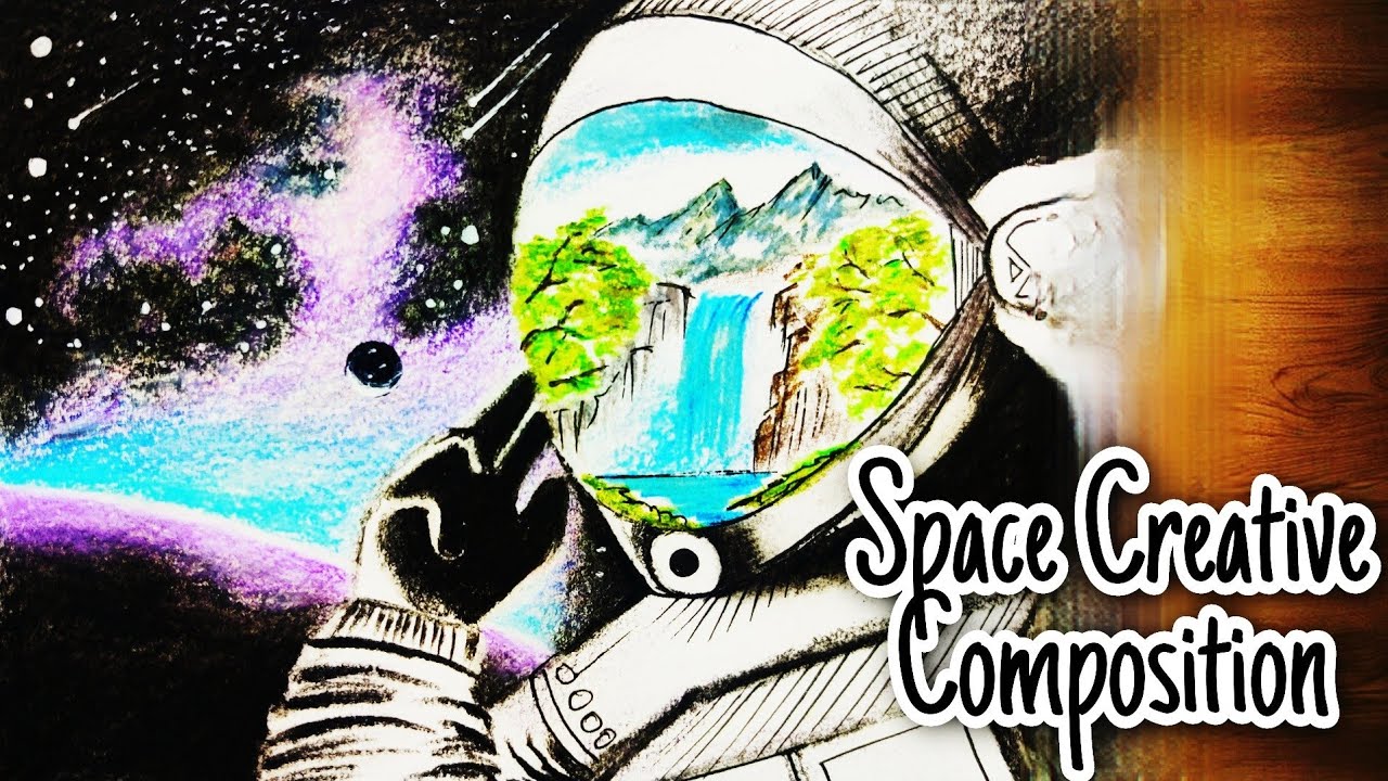 Space Creative Composition Painting 🎨 | Nature | Space,,,, - YouTube