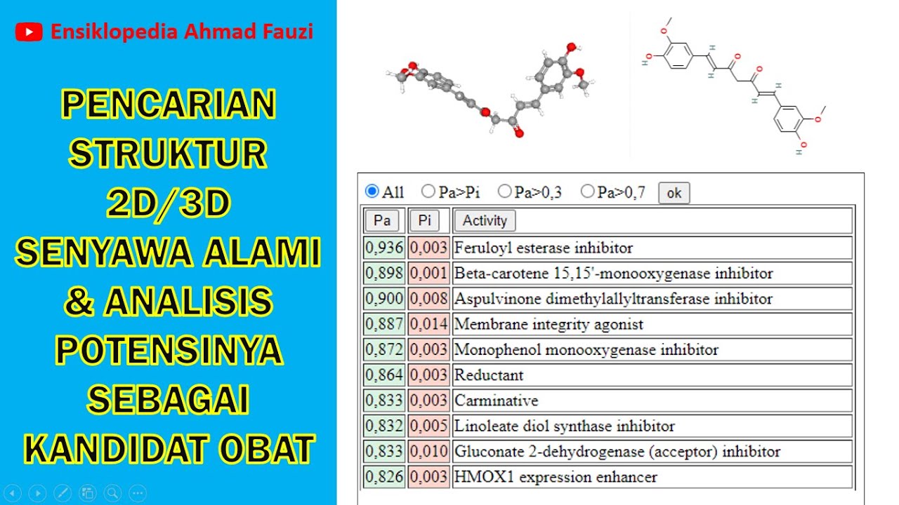 Penyiapan Struktur dan Analisis Potensi Senyawa Alami sebagai Kandidat ...