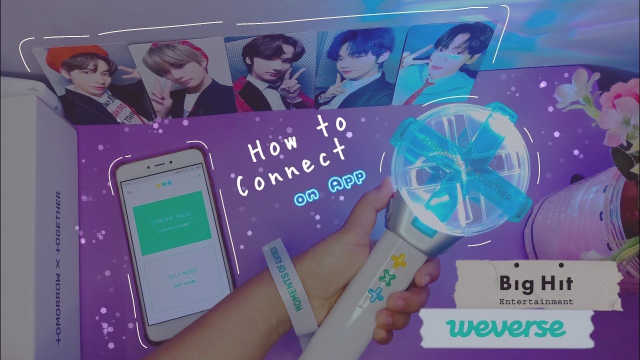 How to Connect Lightstick on App || Moabong TXT Lightstick - YouTube