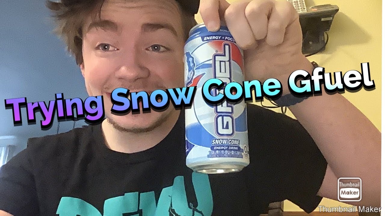 Trying Snow Cone Gfuel (energy drink) - YouTube