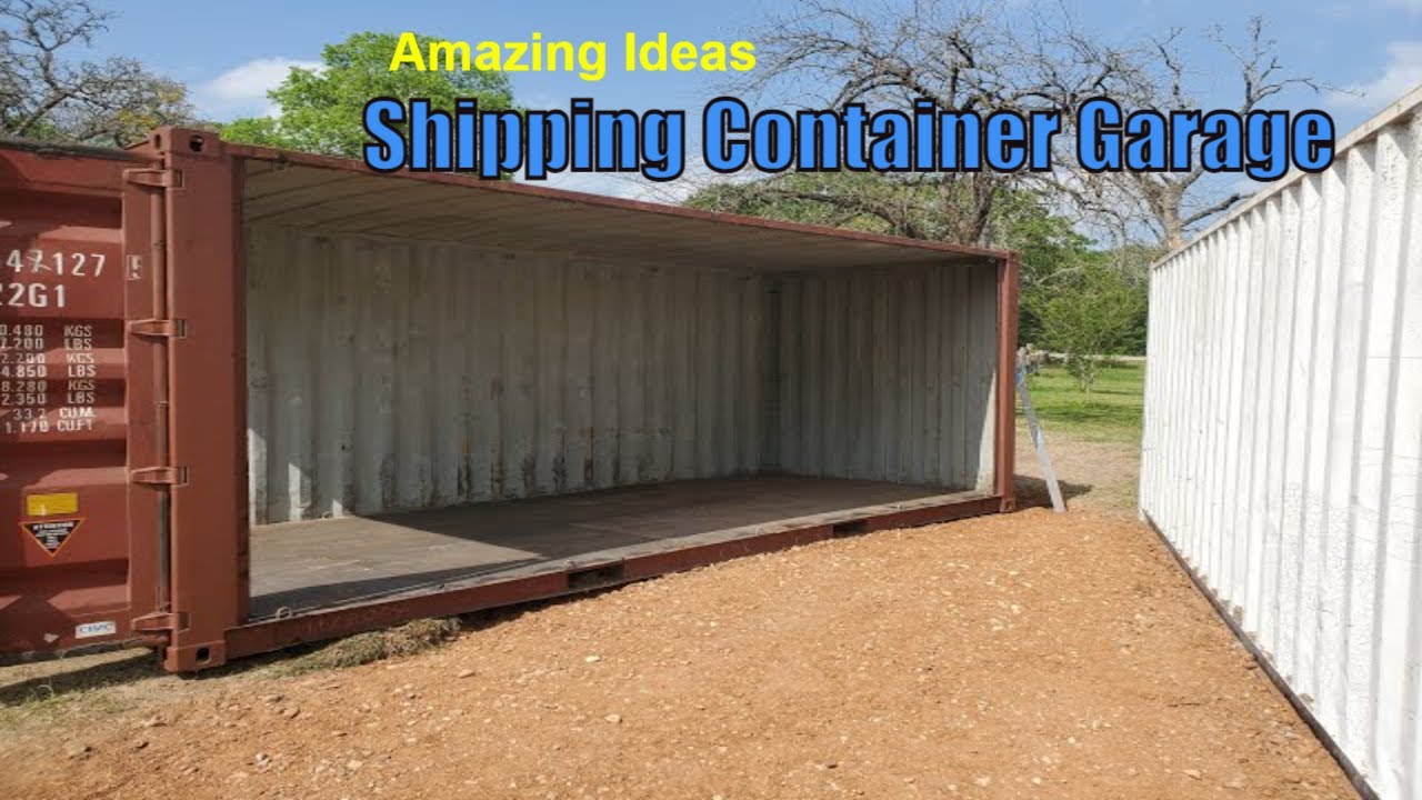 The Man Build Shipping Container Garage - Shipping Container Workshop ...