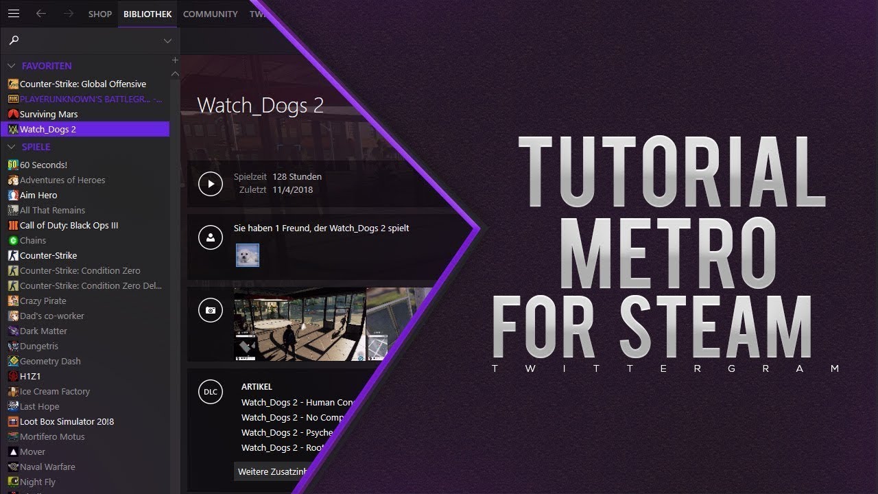 [НЕ АКТУАЛЬНО]Metro for Steam. Изменяем внешний вид Steam. - YouTube