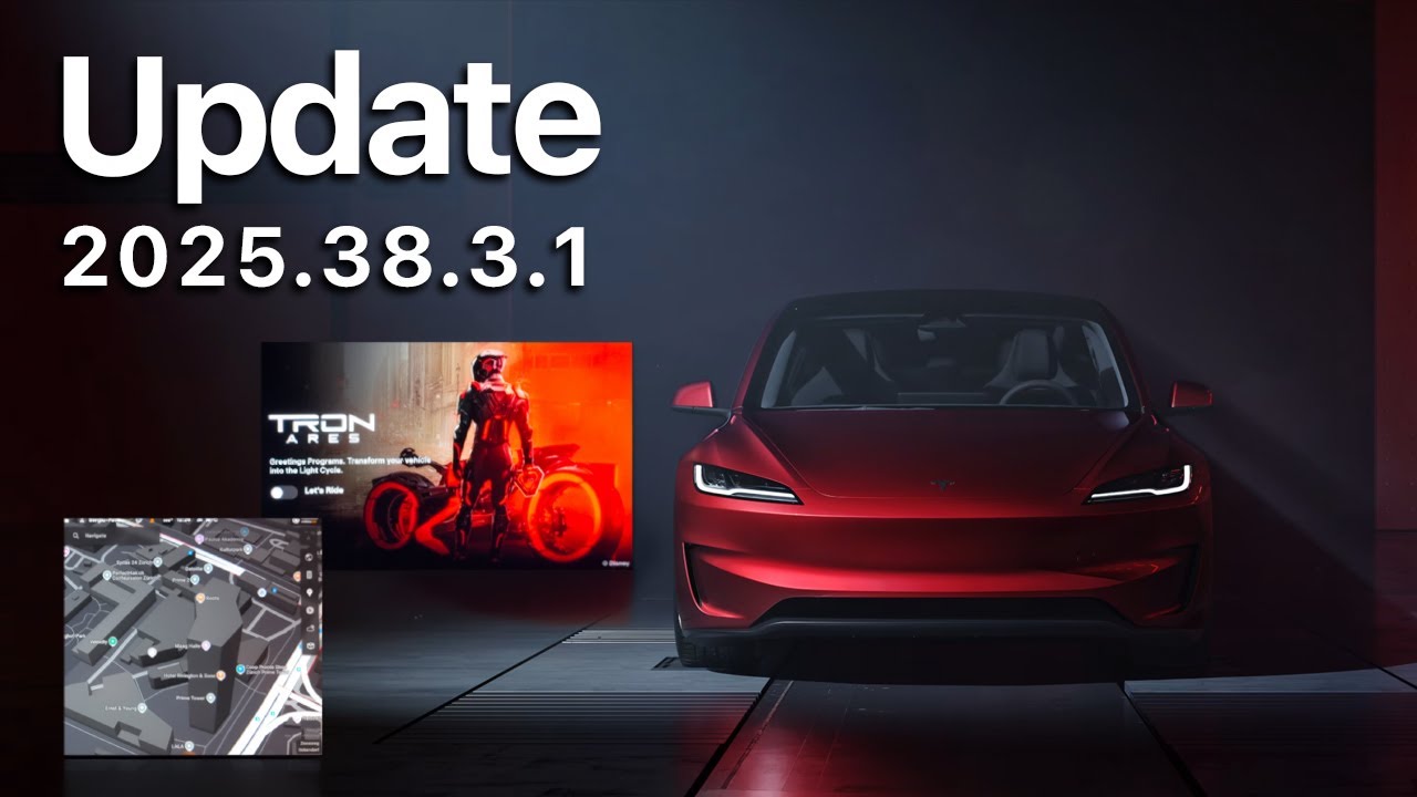 Tesla Update: 3D Maps & Tron Theme - YouTube