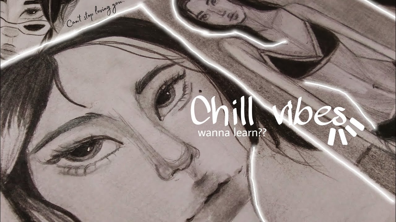 Drawing portraits | chill drawing | ASMR - YouTube