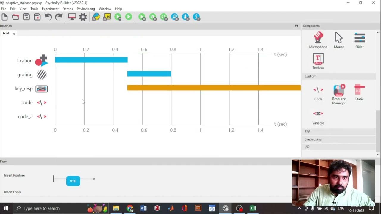 Psychopy Tutorial 1 Adaptive Staircase Procedure Orientation Discrimination Youtube