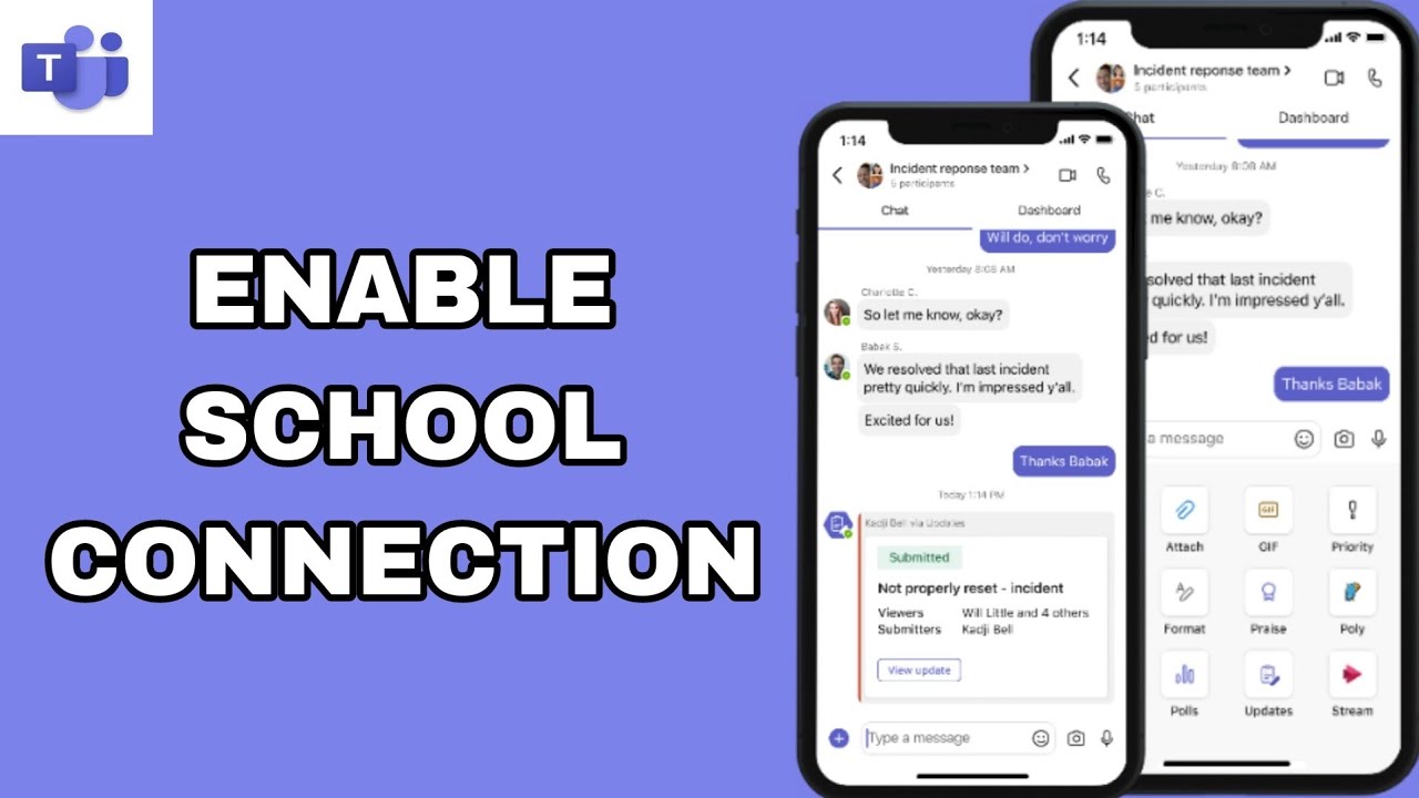 How To Enable School Connection On Microsoft Teams App - YouTube