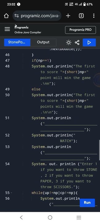 Stone paper scissors game in java - YouTube