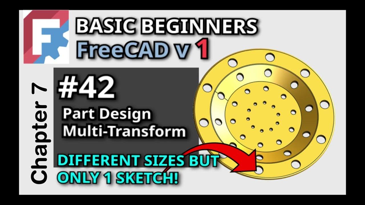 Build Complex Patterns in FreeCAD 1.0 With Multi Transform | Basic Beginners FreeCAD 1.0 ...