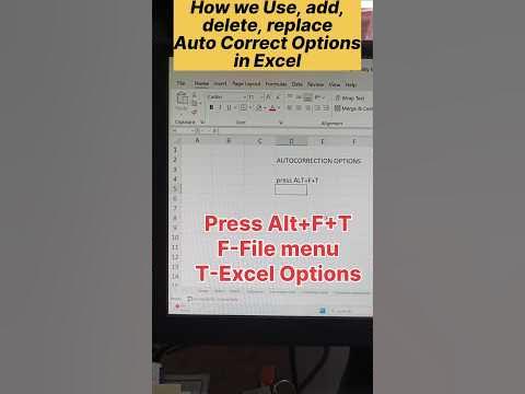 AUTO CORRECT OPTIONS USING IN EXCEL l USING AUTO CORRECTION OPTION IN ...