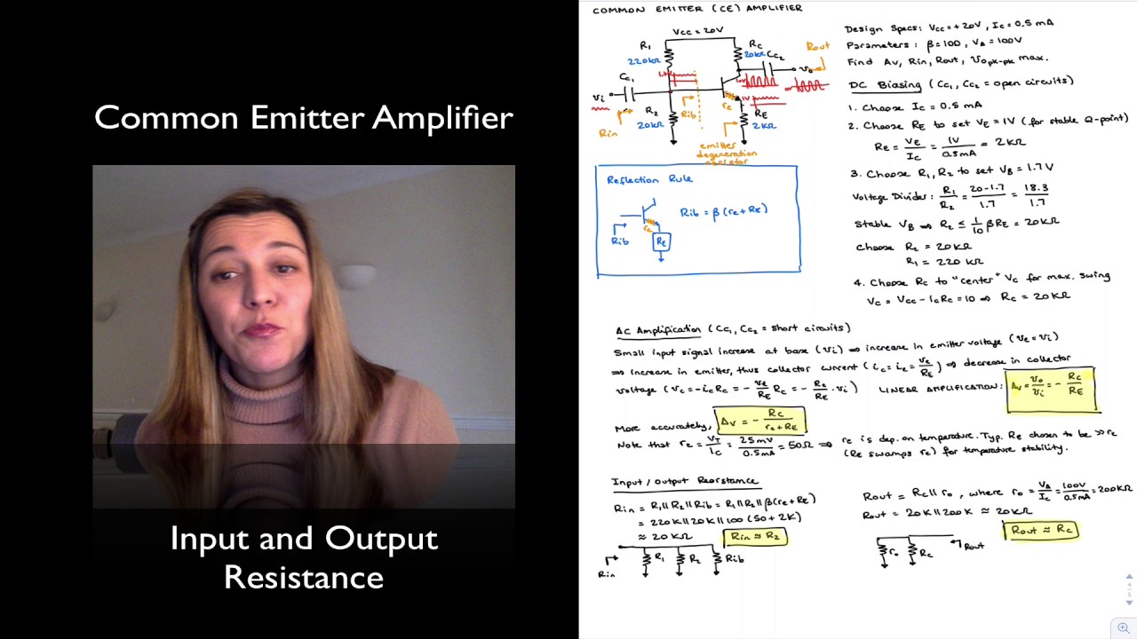 CE Amplifier: Input/Output Resistance - YouTube
