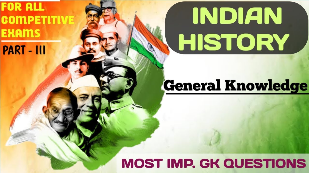 INDIAN HISTORY | Gk Questions | First Events and Peoples | UPSC and ...