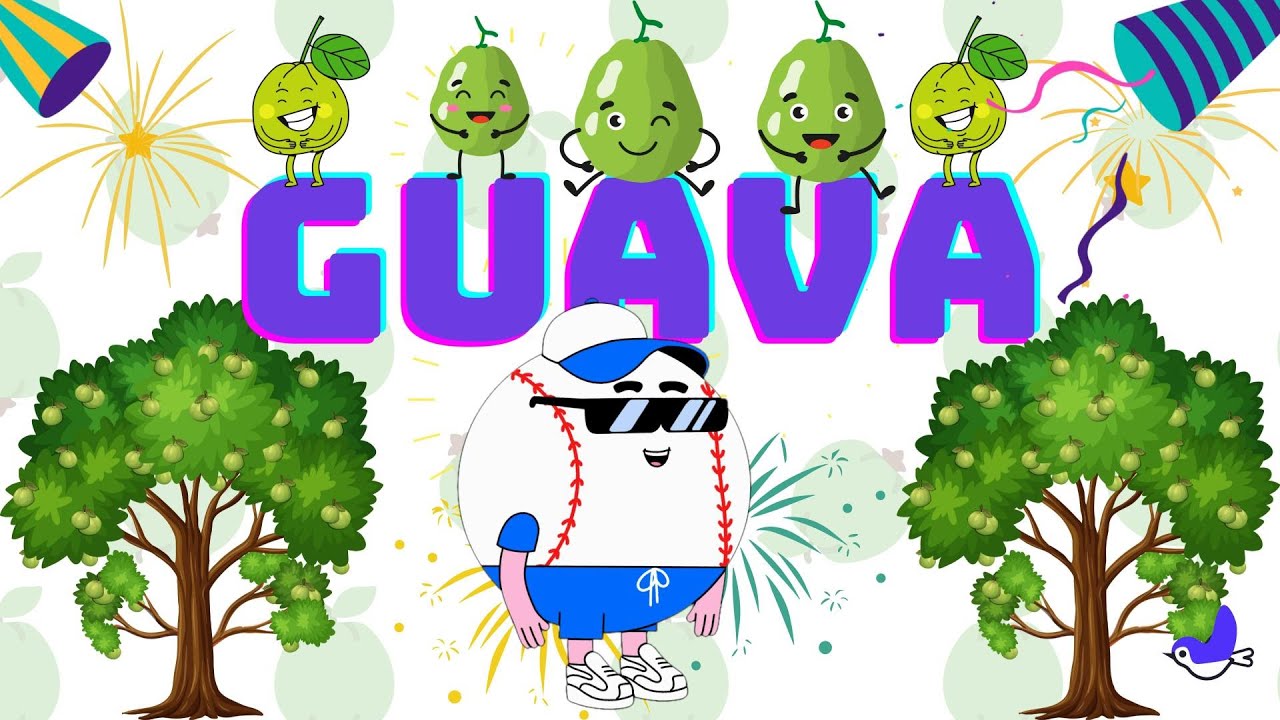 🍈🌿💛💚The Guava Fruit | For Kids Learning | KSQUARRE | CUTE CARTOON - YouTube