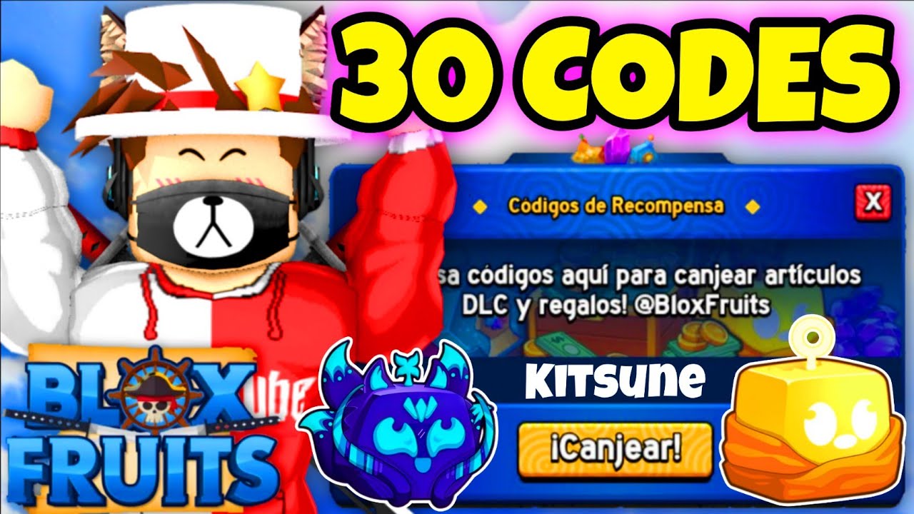 30 CODIGOS DE BLOX FRUITS CODES ROBLOX *KITSUNE* - YouTube