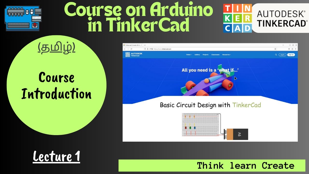தமிழ் Arduino In Tinkercad Course Introduction Lecture 01 Lost 3926