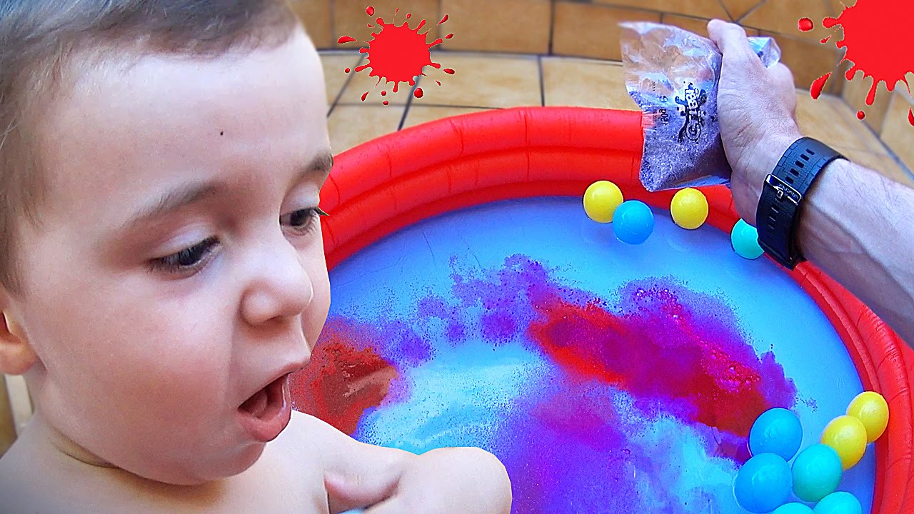 PISCINA COM GELLI BAFF VERMELHO!! Slime Pool Gelli Baff for Kids - YouTube