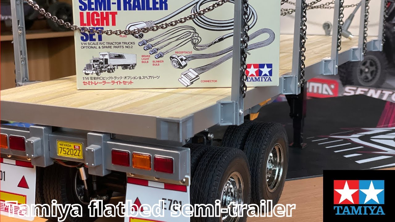 Tamiya flatbed semi-trailer build étape 1-4 - YouTube