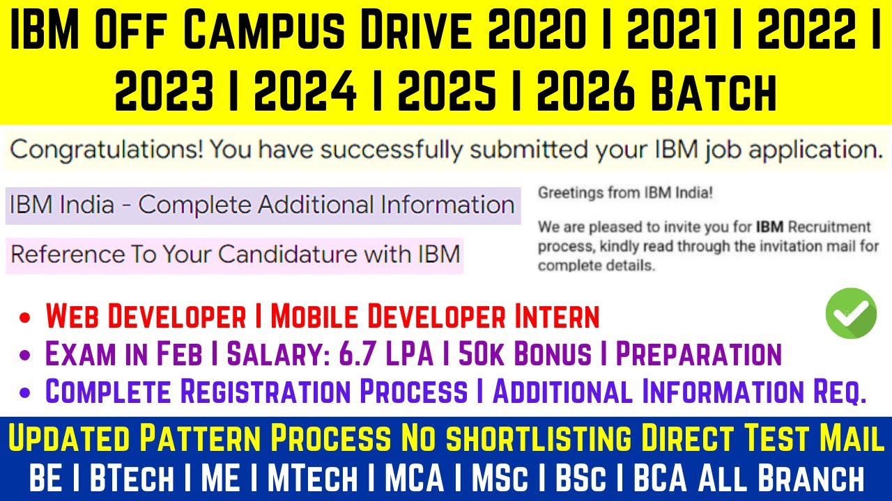 🚨IBM Biggest Direct Hiring 2020 | 2021 | 2022-2026 Batch | Test Pattern ...